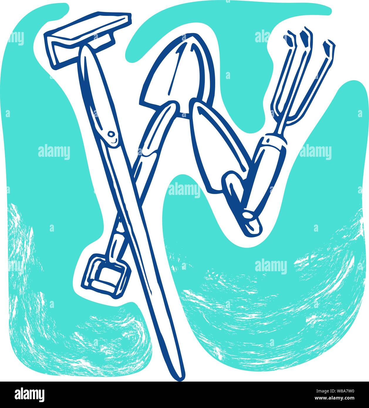 Claw trowl Stock Vector Images - Alamy