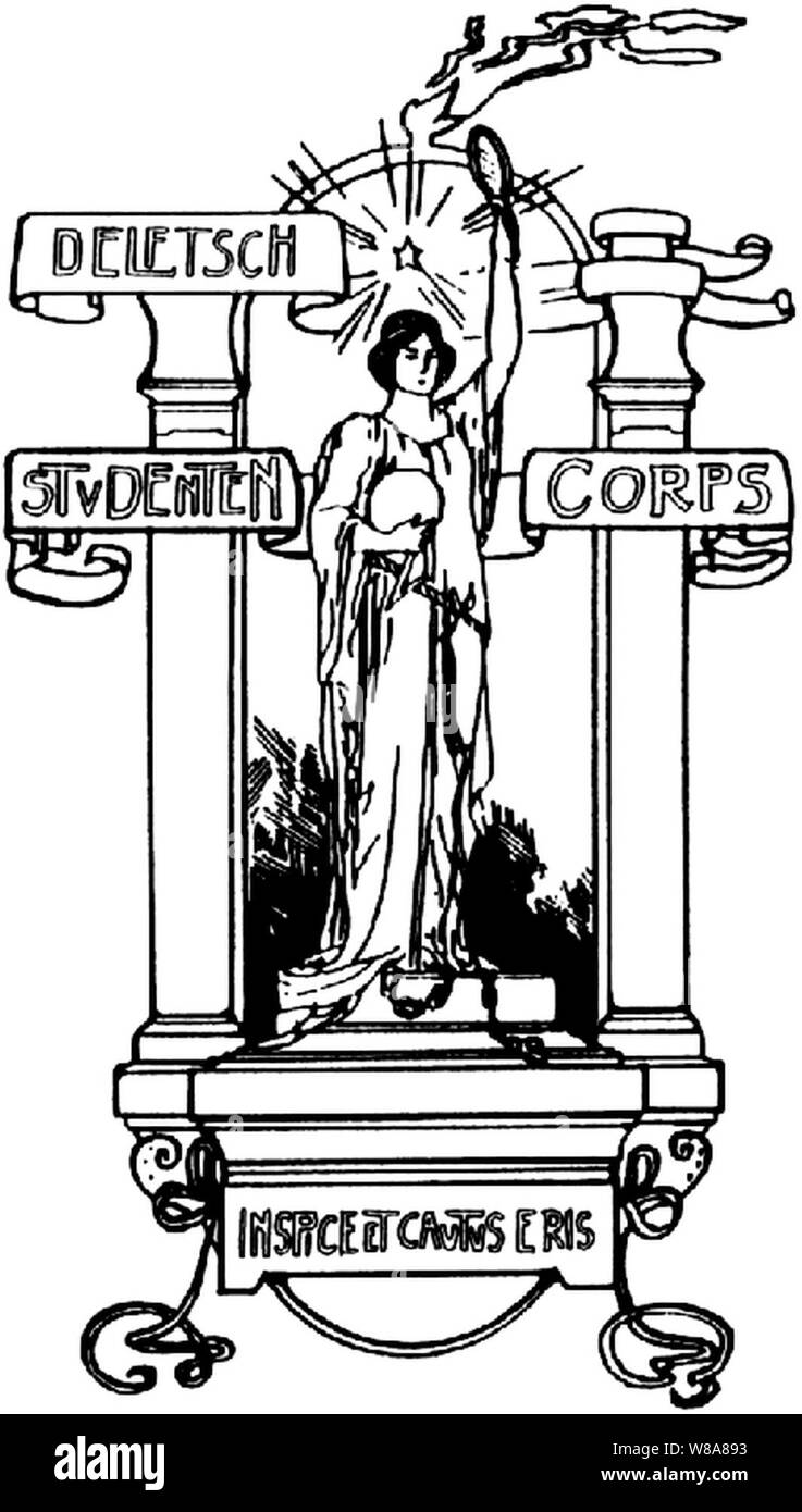 Delftsch Studenten Corps logo - Corpsmaagd Stock Photo - Alamy