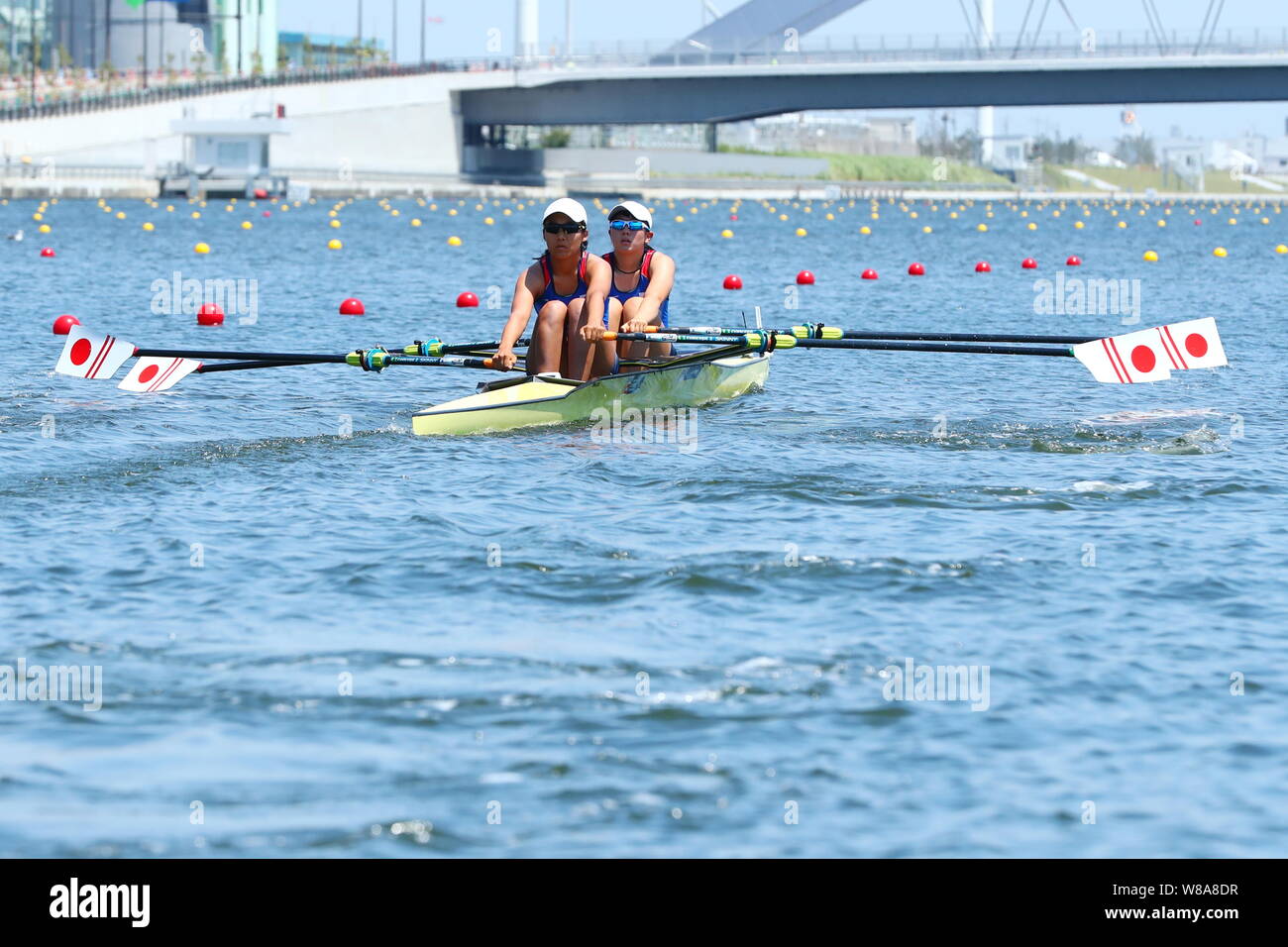 Sea Forest Waterway, Tokyo, Japan. 8th Aug, 2019. Mana Takei & Mari ...