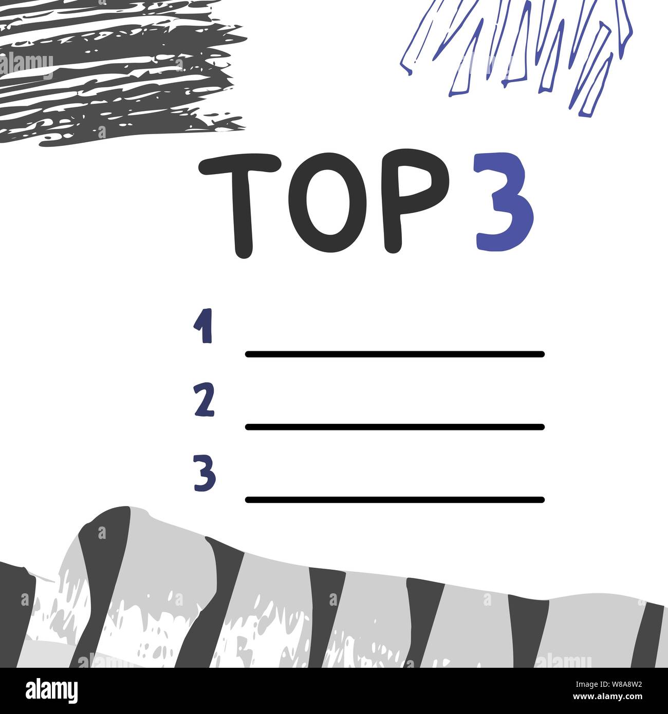 Top 3 template. Vector blank illustration Stock Vector Image & Art - Alamy