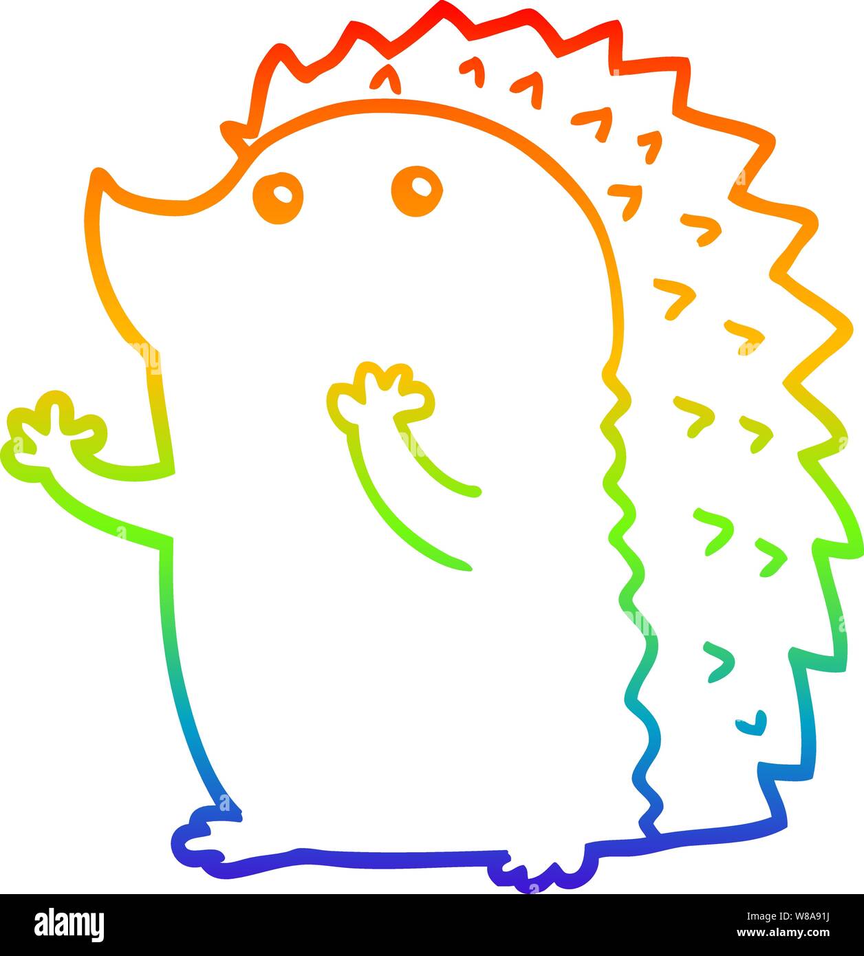 Rainbow hedgehog Stock Vector Images - Alamy