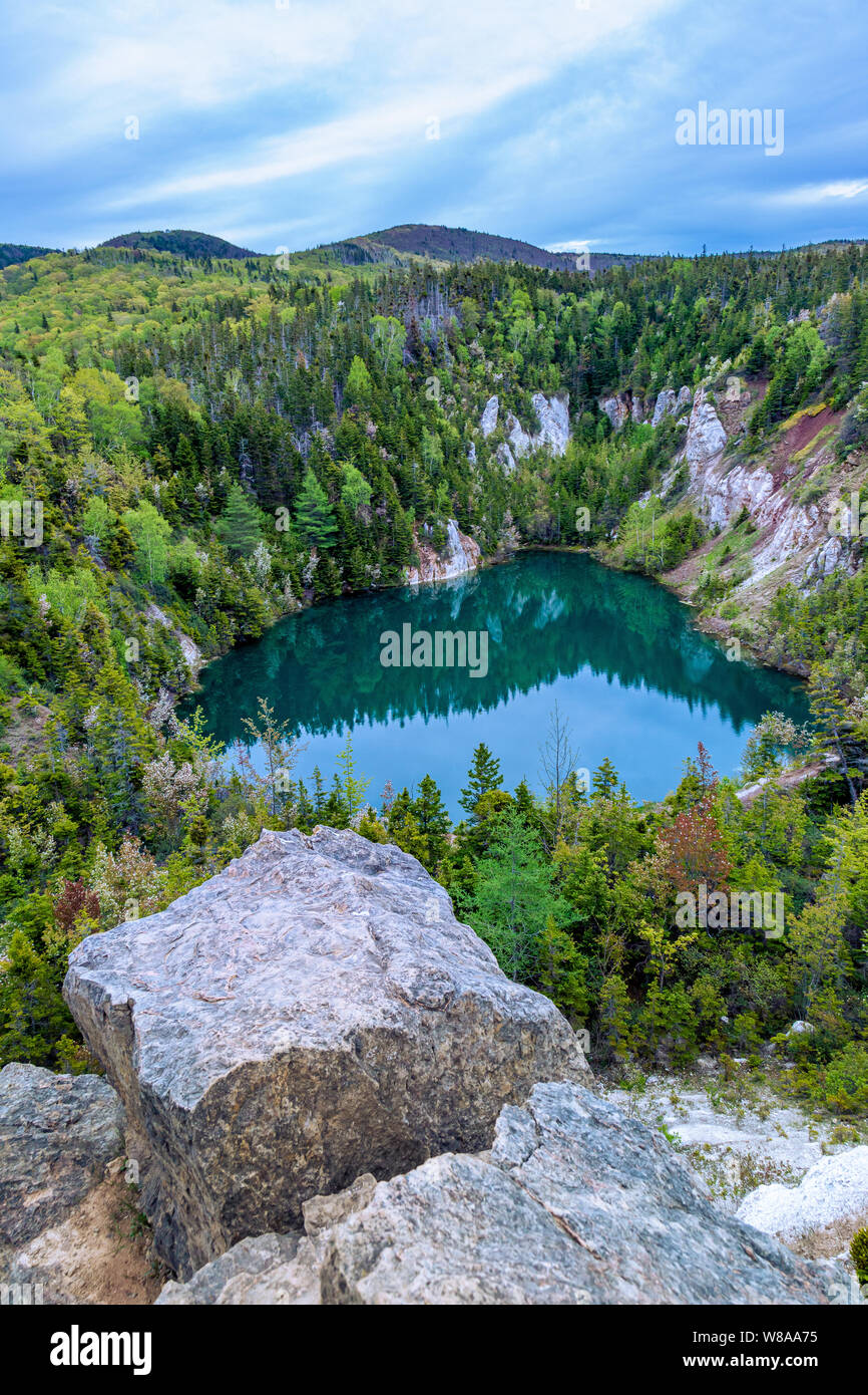 The lake at Gypsum Mines in Nova Scotia Stock Photo - Alamy