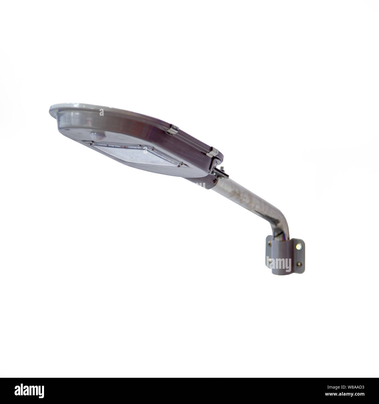 Wall / pole mounted Street LED light isolated on white background Stock ...