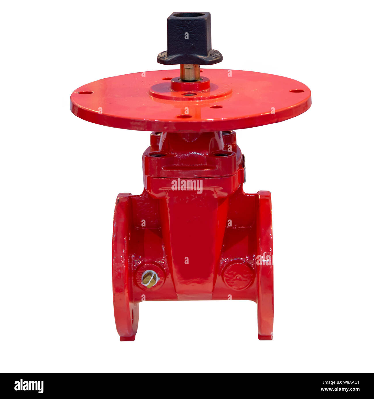 Non rising stem PIV gate valve flange connection isolated on white ...