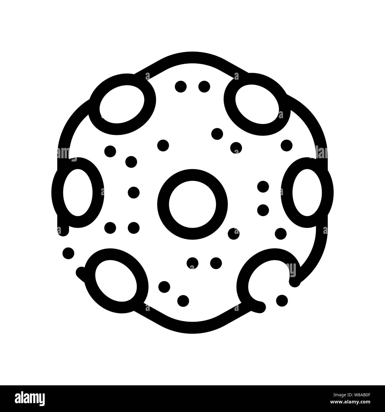 Laboratory Microscopic Bacterium Vector Sign Icon Stock Vector Image ...