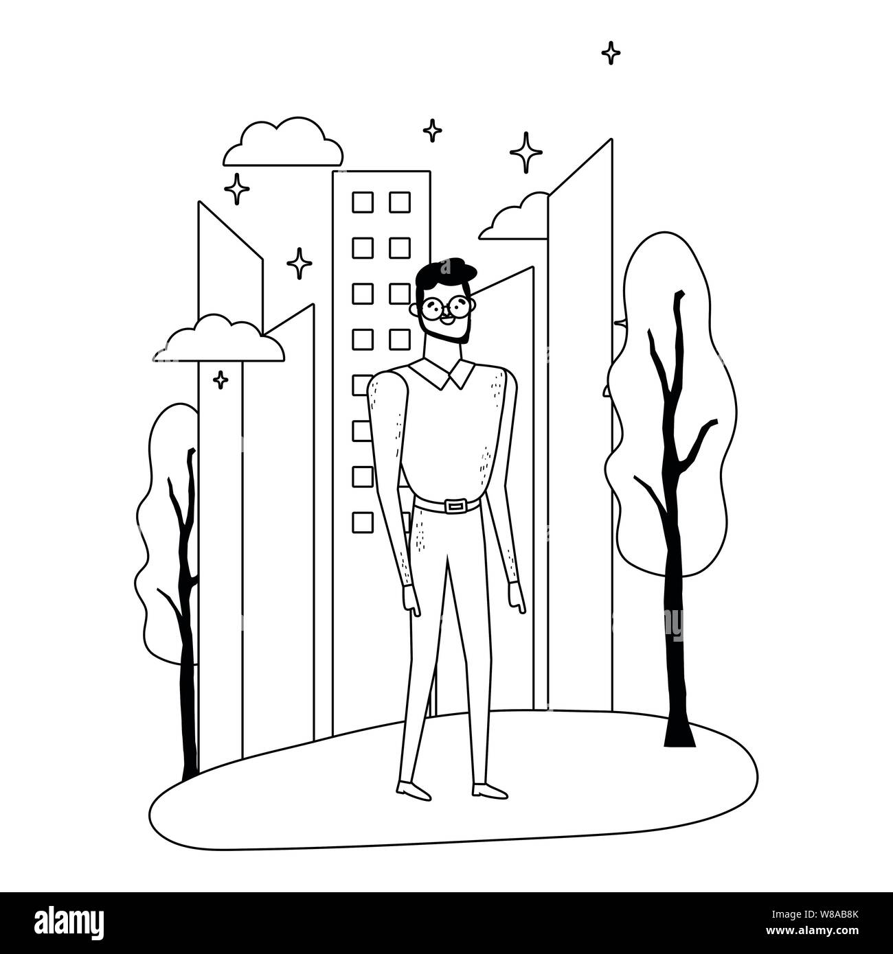 Avatar of a man design, Boy male person human and attractive theme ...