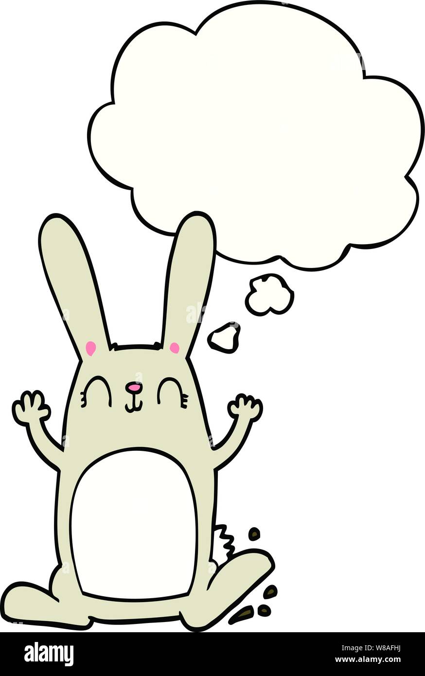 Rabbit thinking Stock Vector Images - Alamy