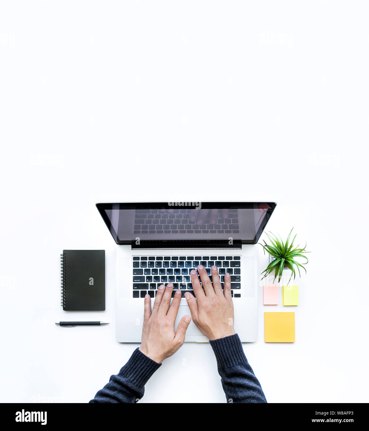 Laptop on desk ideas Cut Out Stock Images & Pictures - Alamy