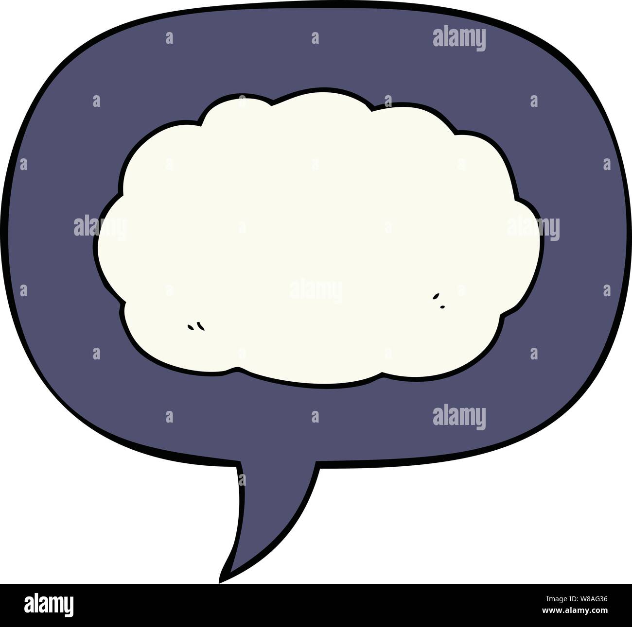 cartoon cloud with speech bubble Stock Vector Image & Art - Alamy
