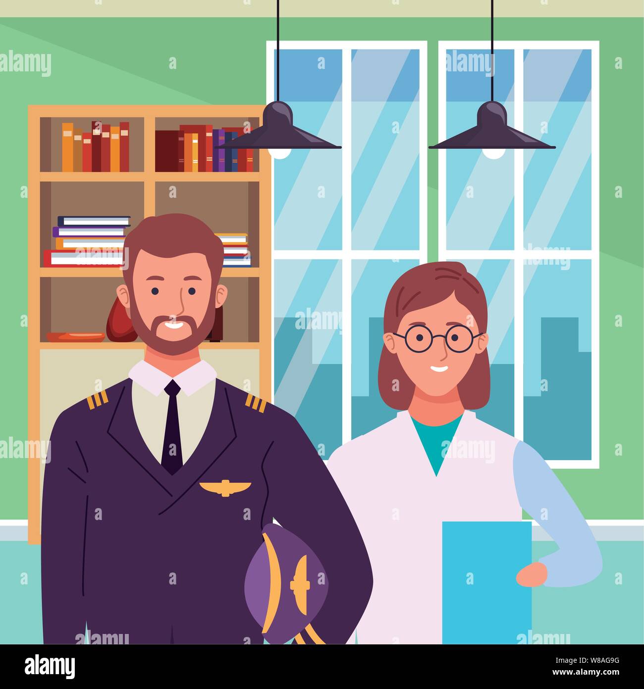 Job search cartoons Stock Vector Images - Alamy