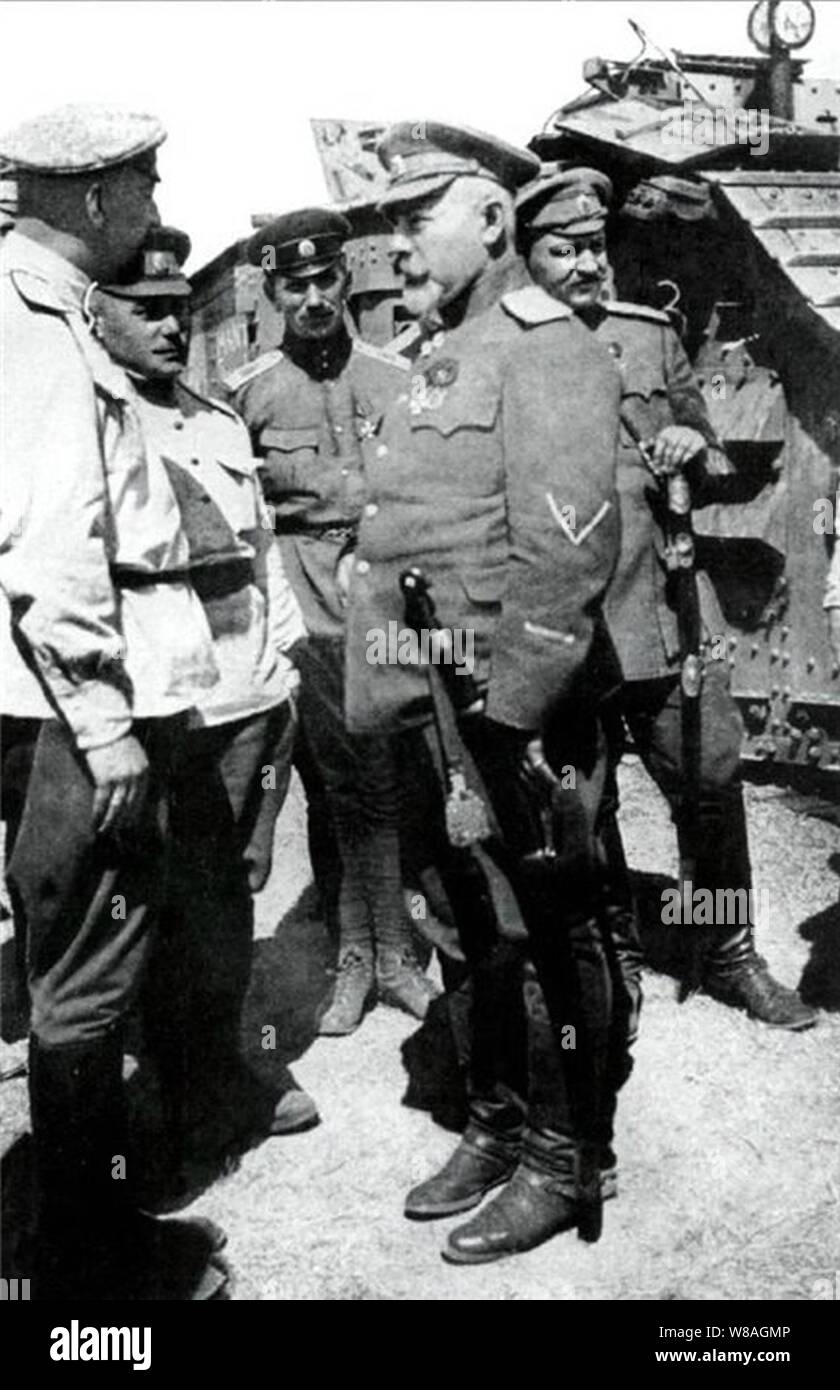 Denikin in tank detachment of White Movement Stock Photo - Alamy