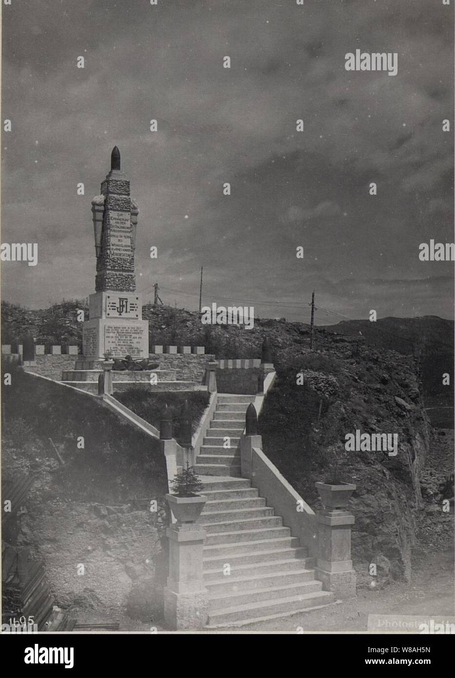 Denkmal in Werk Lusern Stock Photo - Alamy