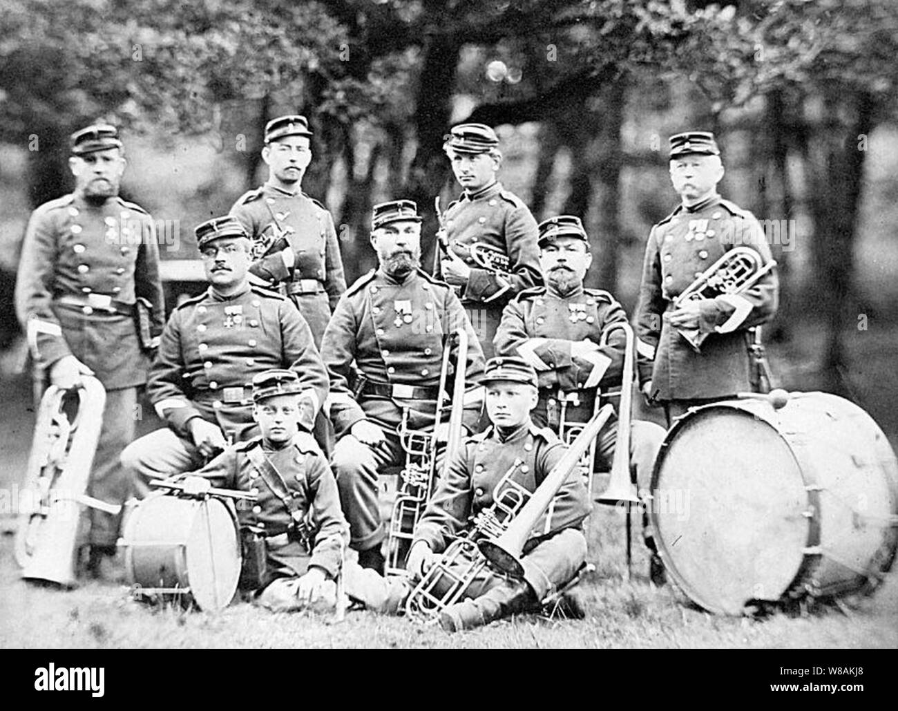 Denmark. 1st Battalion Band 1879 Stock Photo - Alamy
