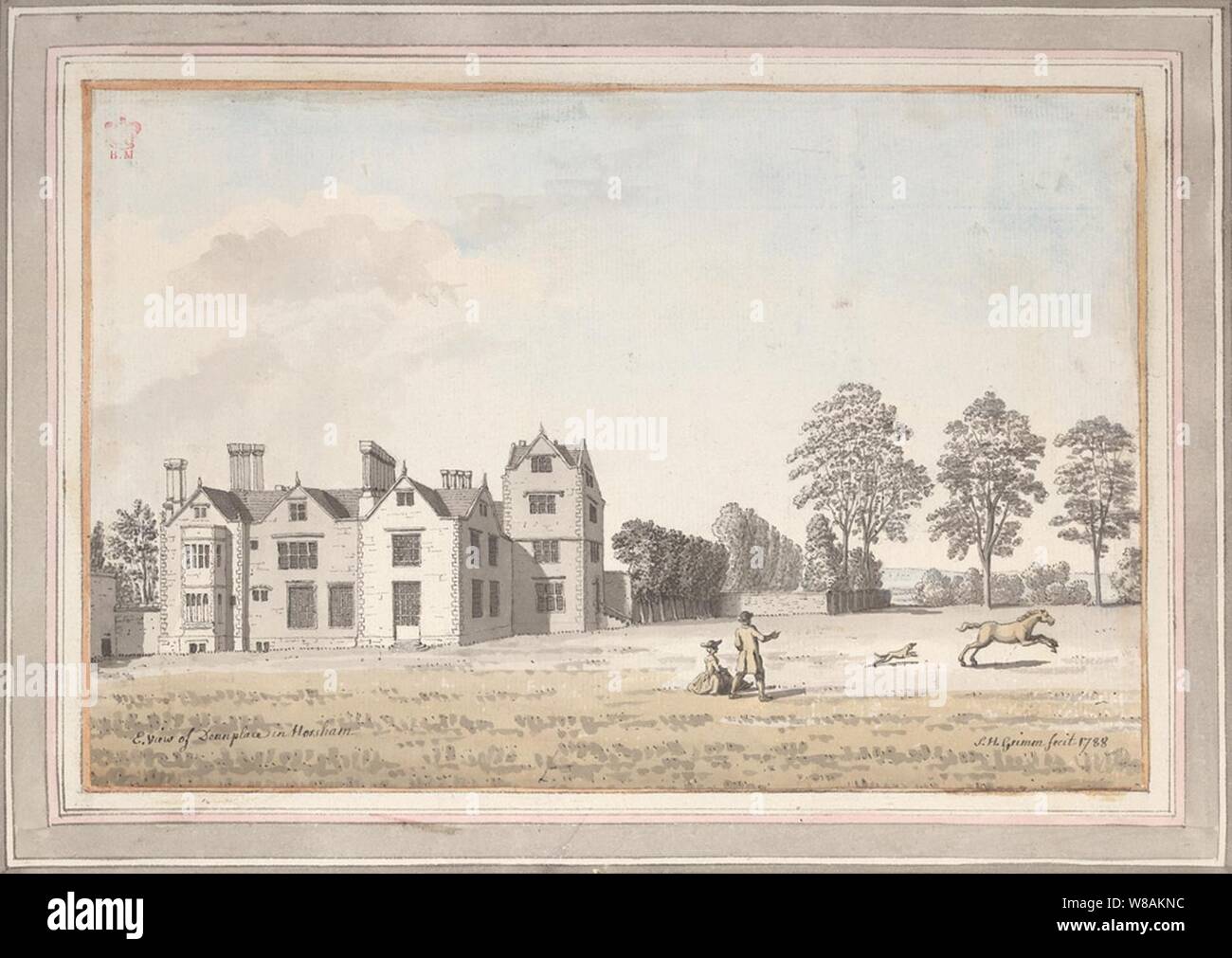 Denn Place (Denne Park) by Samuel Hieronymus Grimm 1788 Stock Photo - Alamy