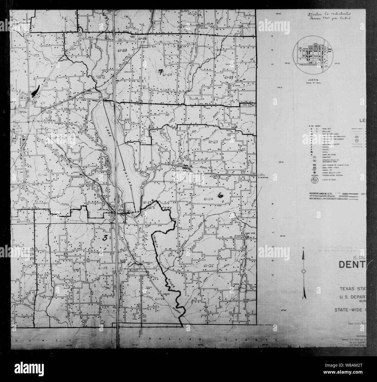 Denton county map hi-res stock photography and images - Alamy