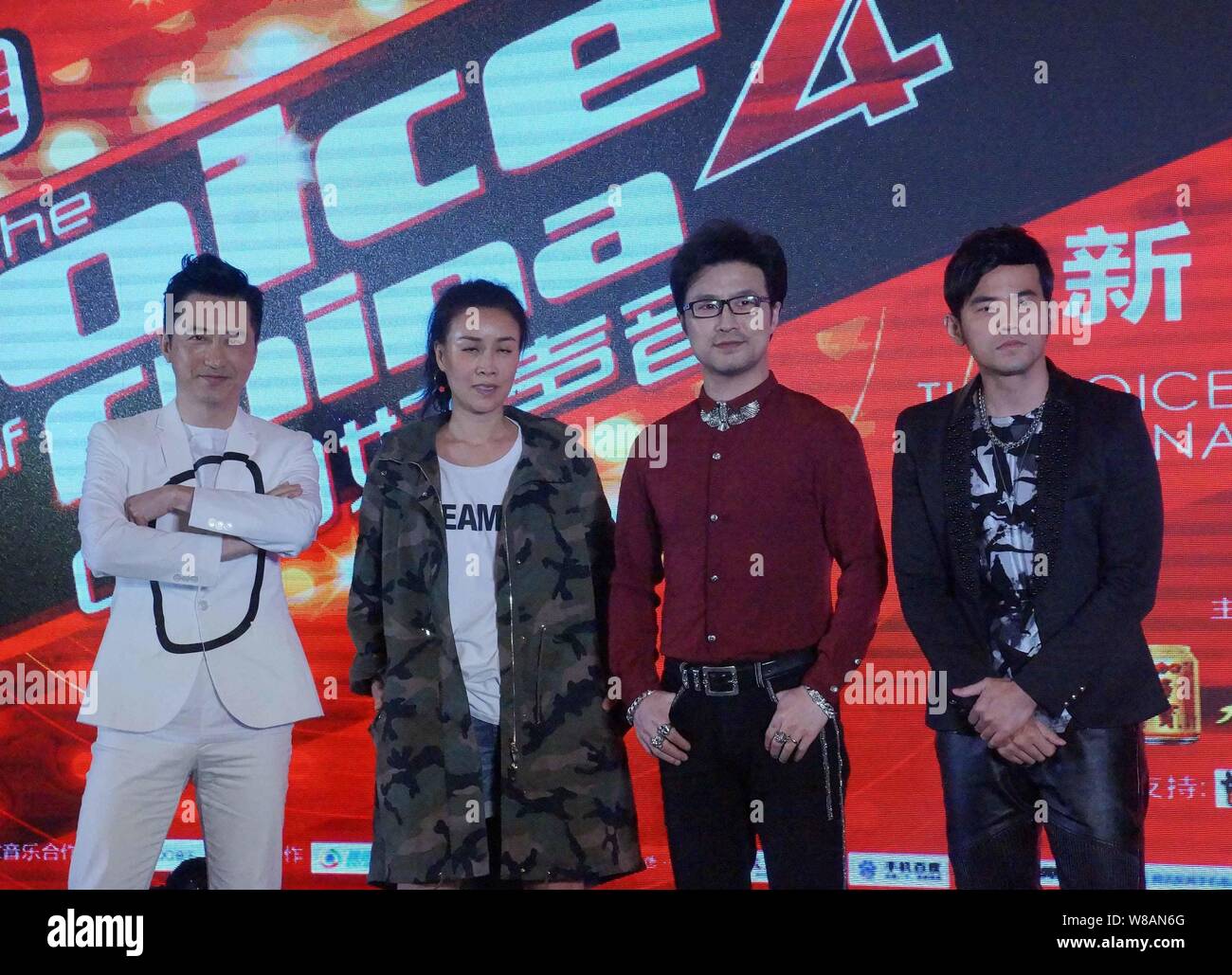 --FILE--(From left) Taiwanese singer Harlem Yu, Chinese singers Na Ying ...