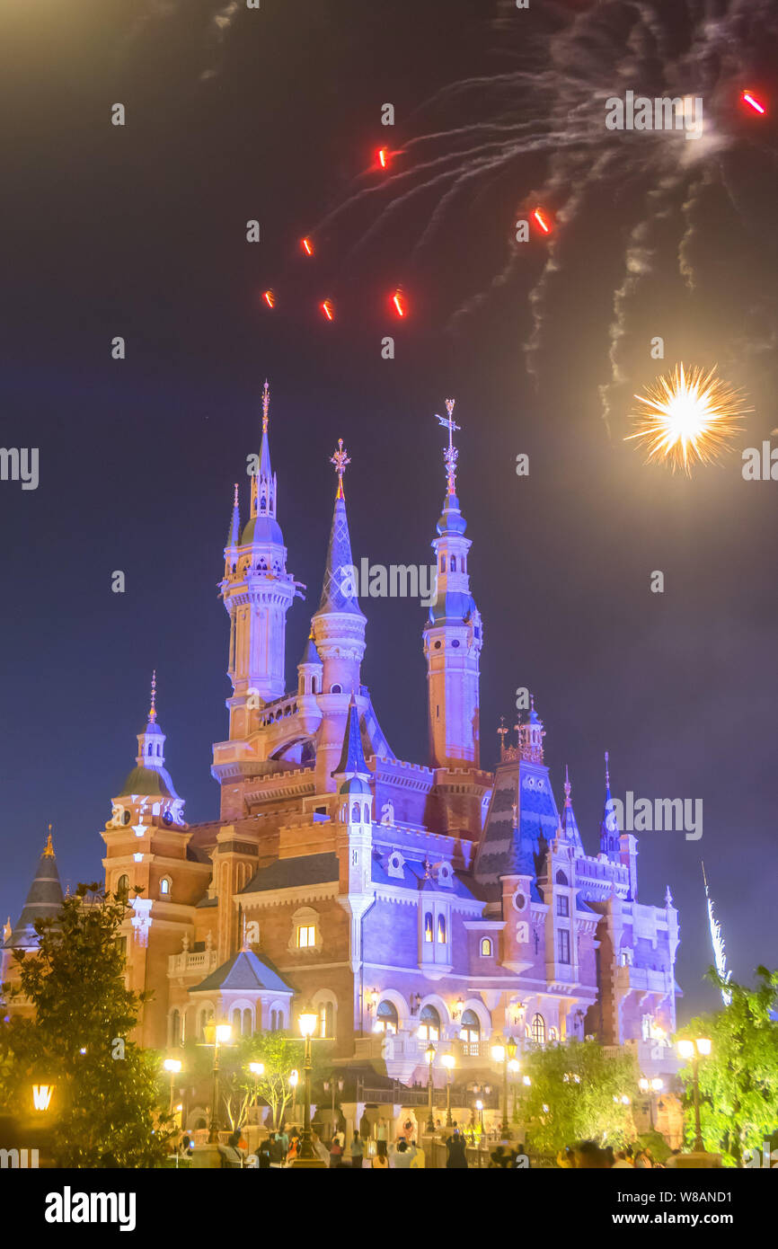 Shanghai disneyland fireworks hi-res stock photography and images - Alamy