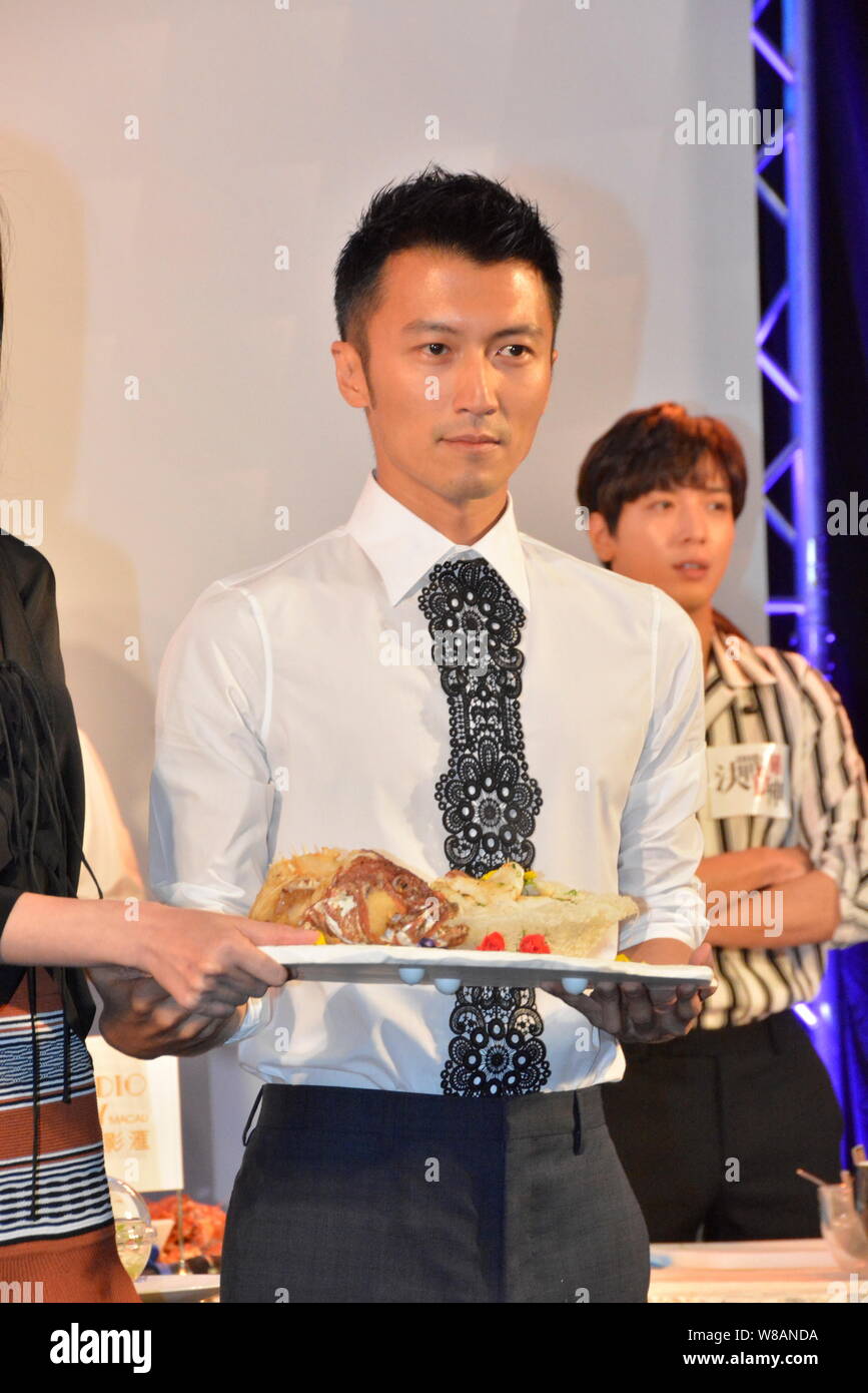 Hong Kong singer and actor Nicholas Tse poses during a press conference ...