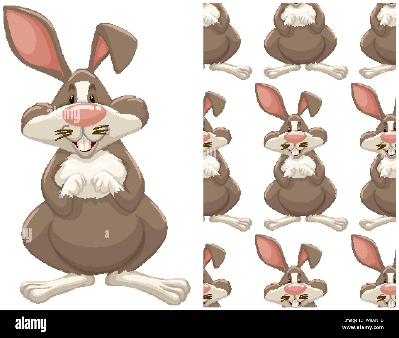 Seamless design pattern isolated on white illustration Stock Vector ...