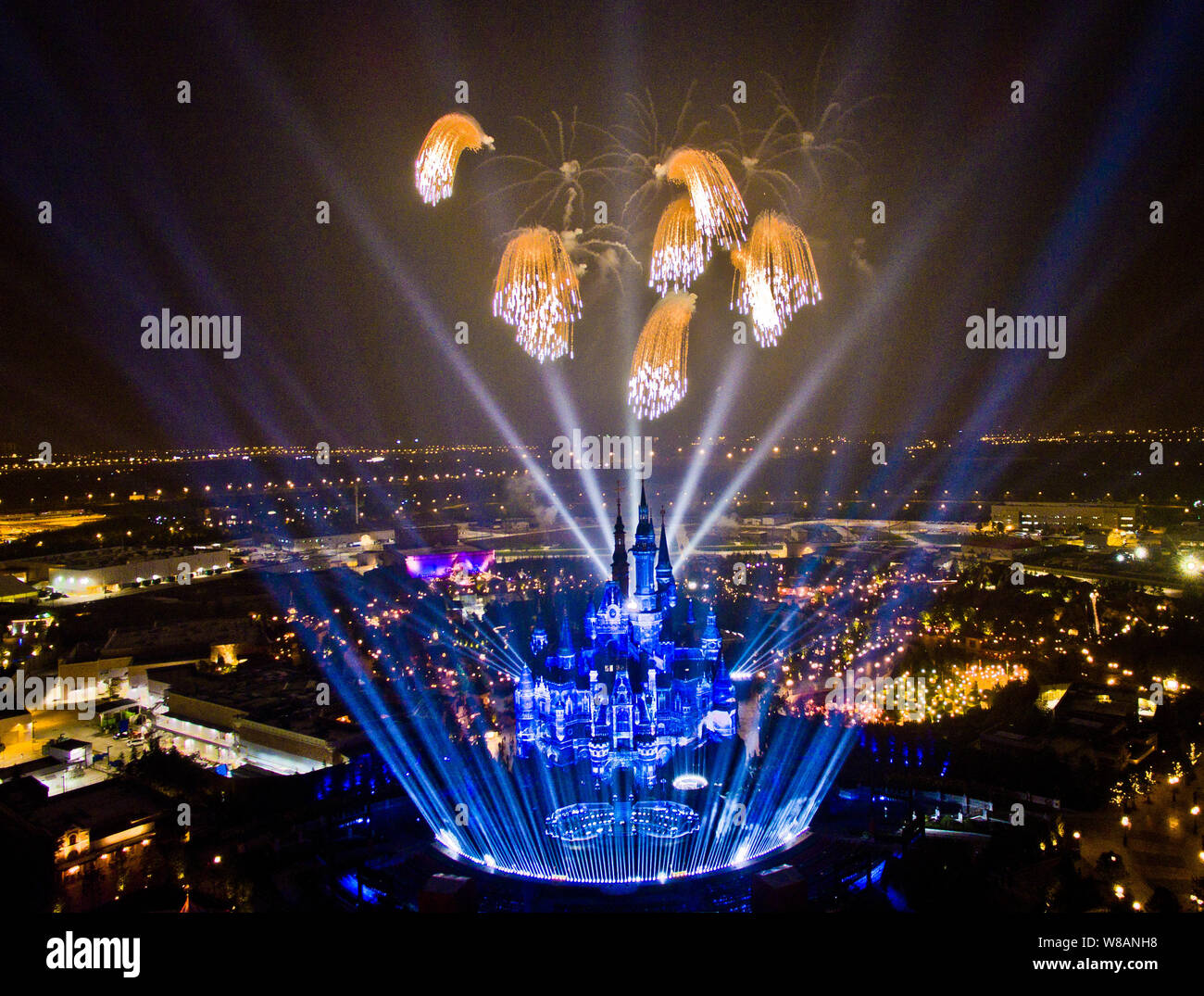 Shanghai disneyland fireworks hi-res stock photography and images - Alamy