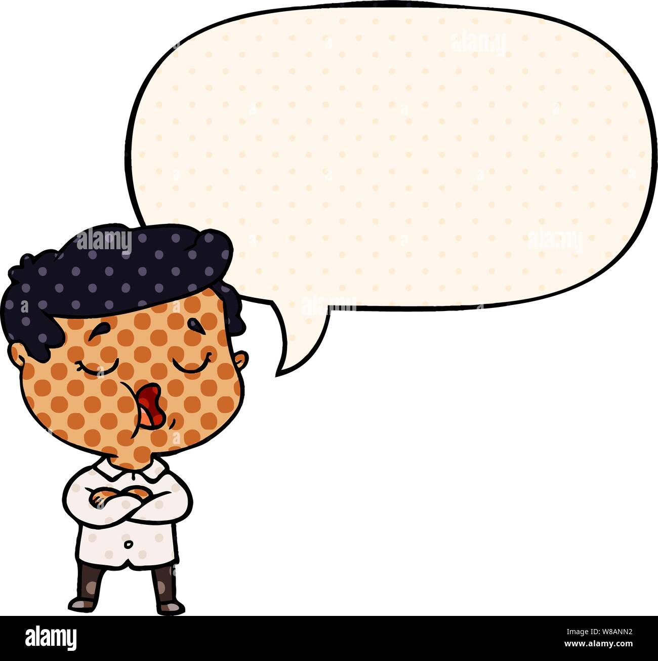cartoon man talking with speech bubble in comic book style Stock Vector ...
