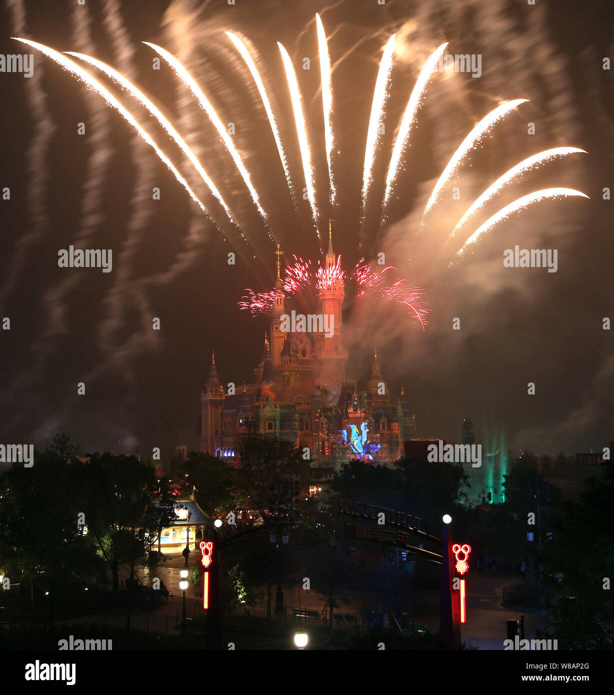 Shanghai disneyland fireworks hi-res stock photography and images - Alamy