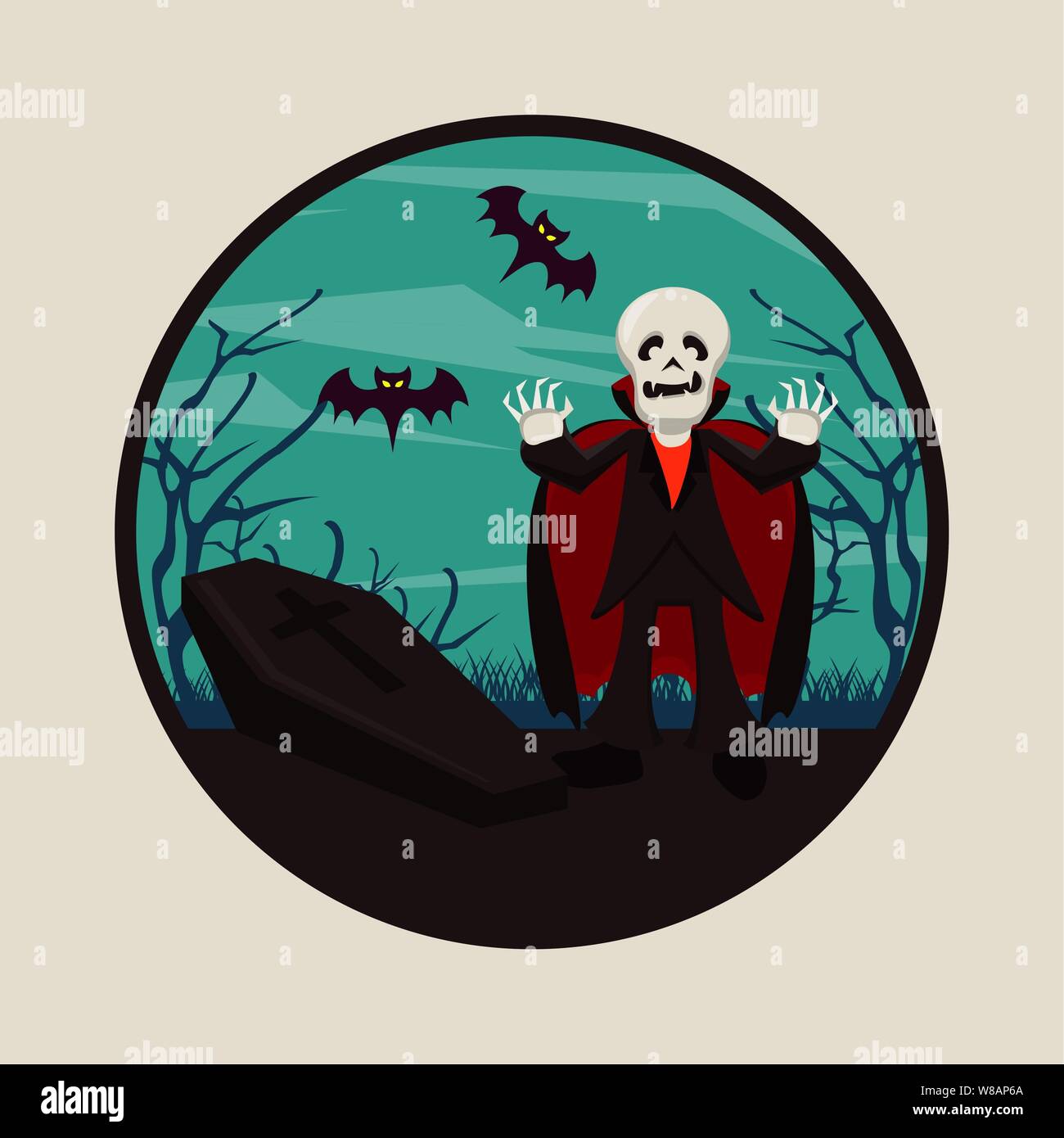 Halloween funny and scary cartoons Stock Vector Image & Art - Alamy