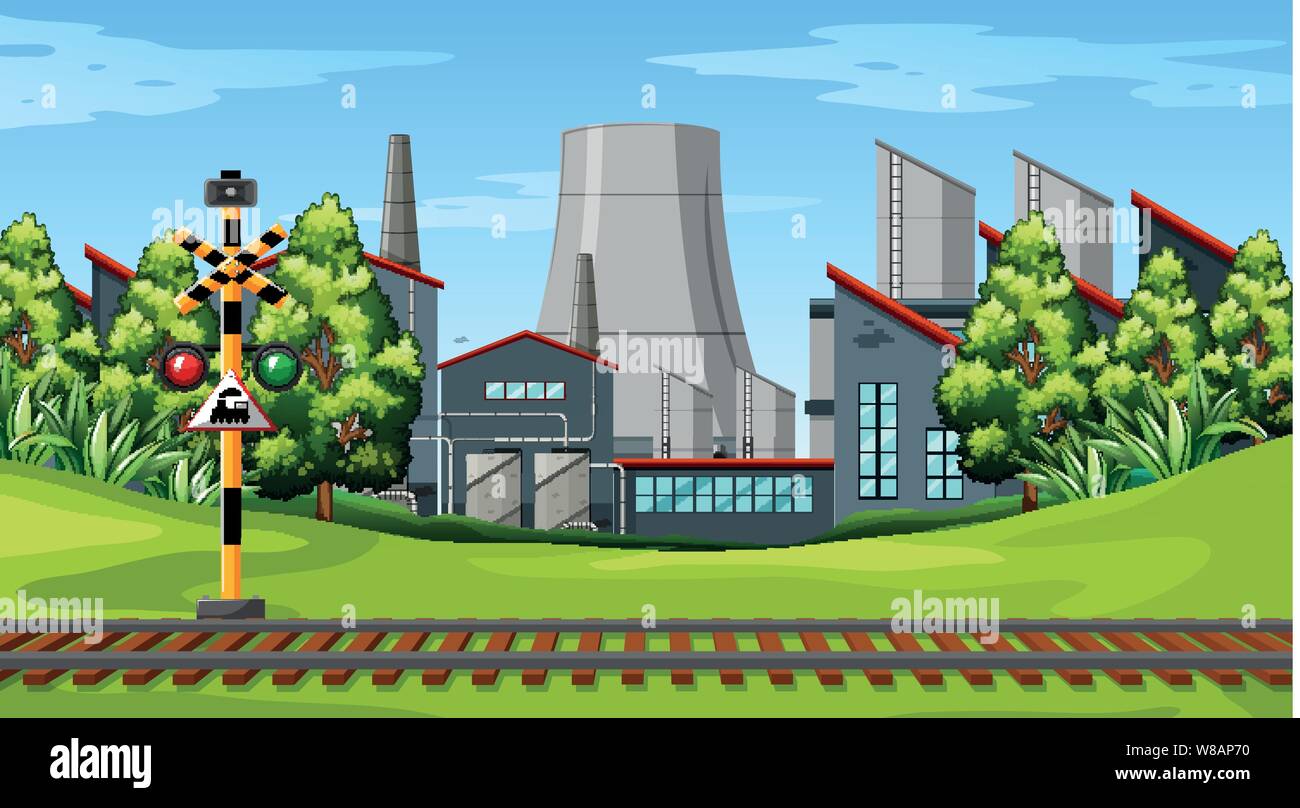 Natural environment scenes landscape illustration Stock Vector Image ...