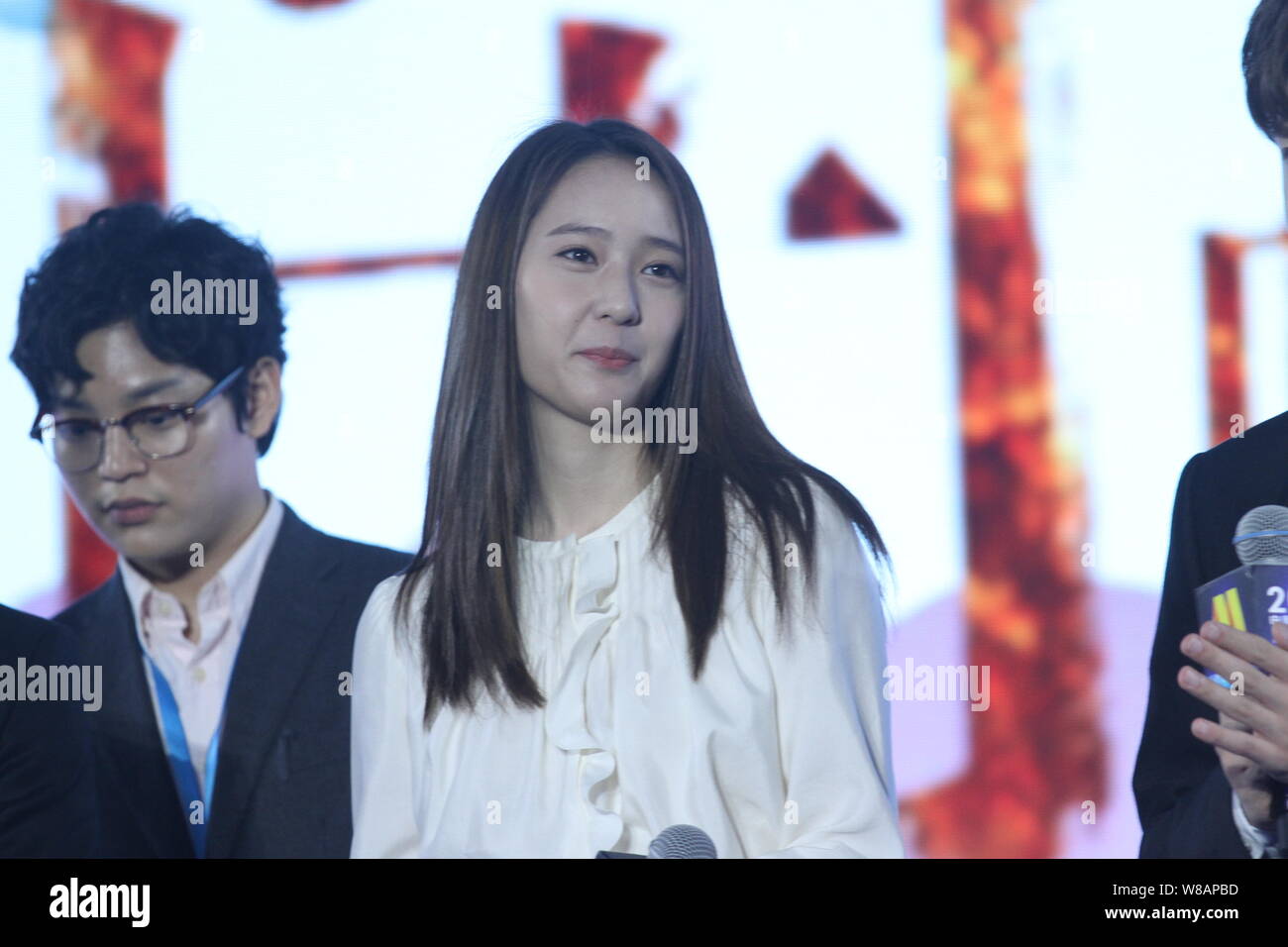 American singer and actress Krystal Jung Soo-jung of South Korean girl group f(x) attends a ...