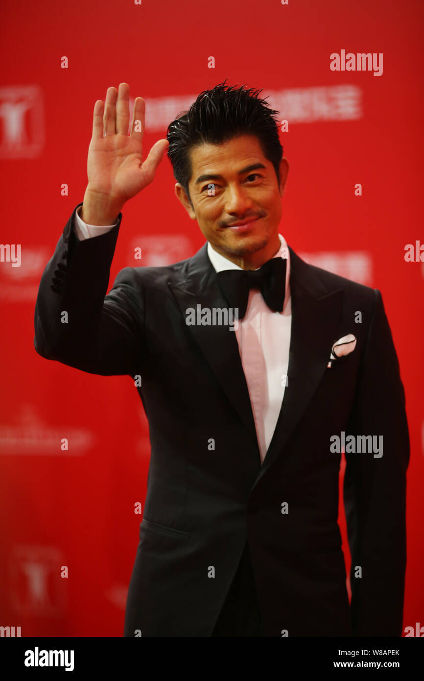 Hong Kong singer and actor Aaron Kwok arrives on the red carpet for the opening ceremony of the ...
