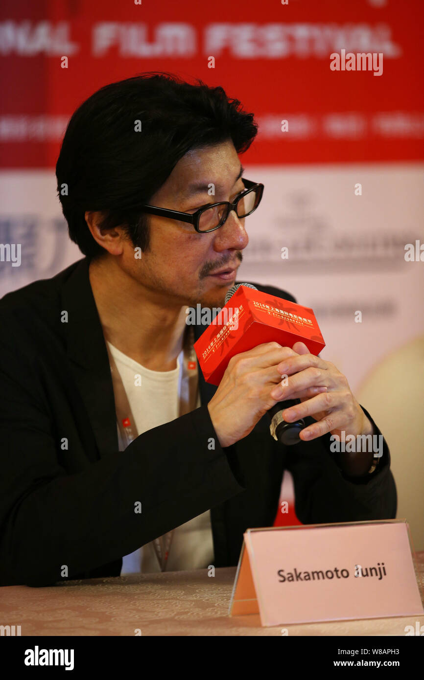 Japanese film director Junji Sakamoto attends a press conference for his movie "Danchi" during ...