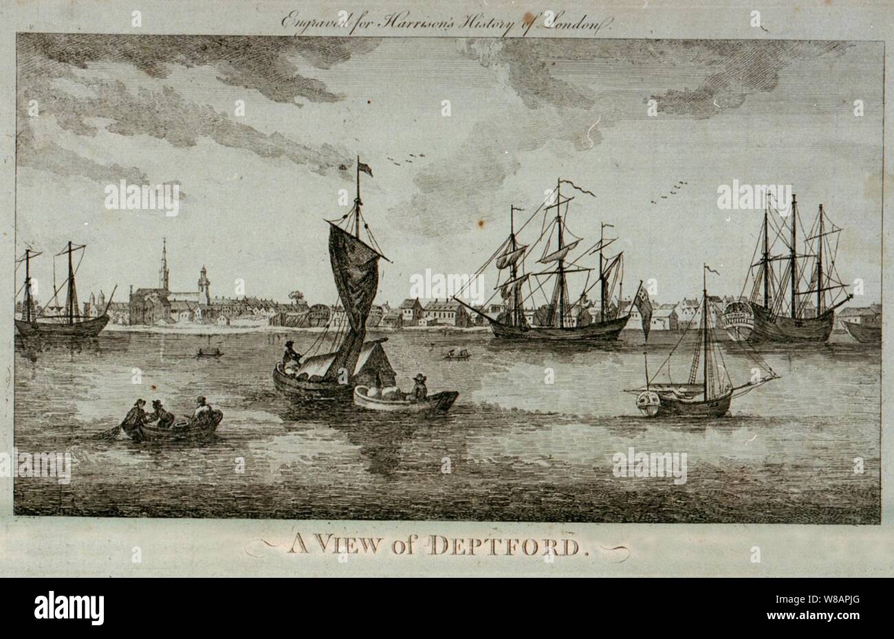 Deptford Dockyard 1775 Stock Photo - Alamy