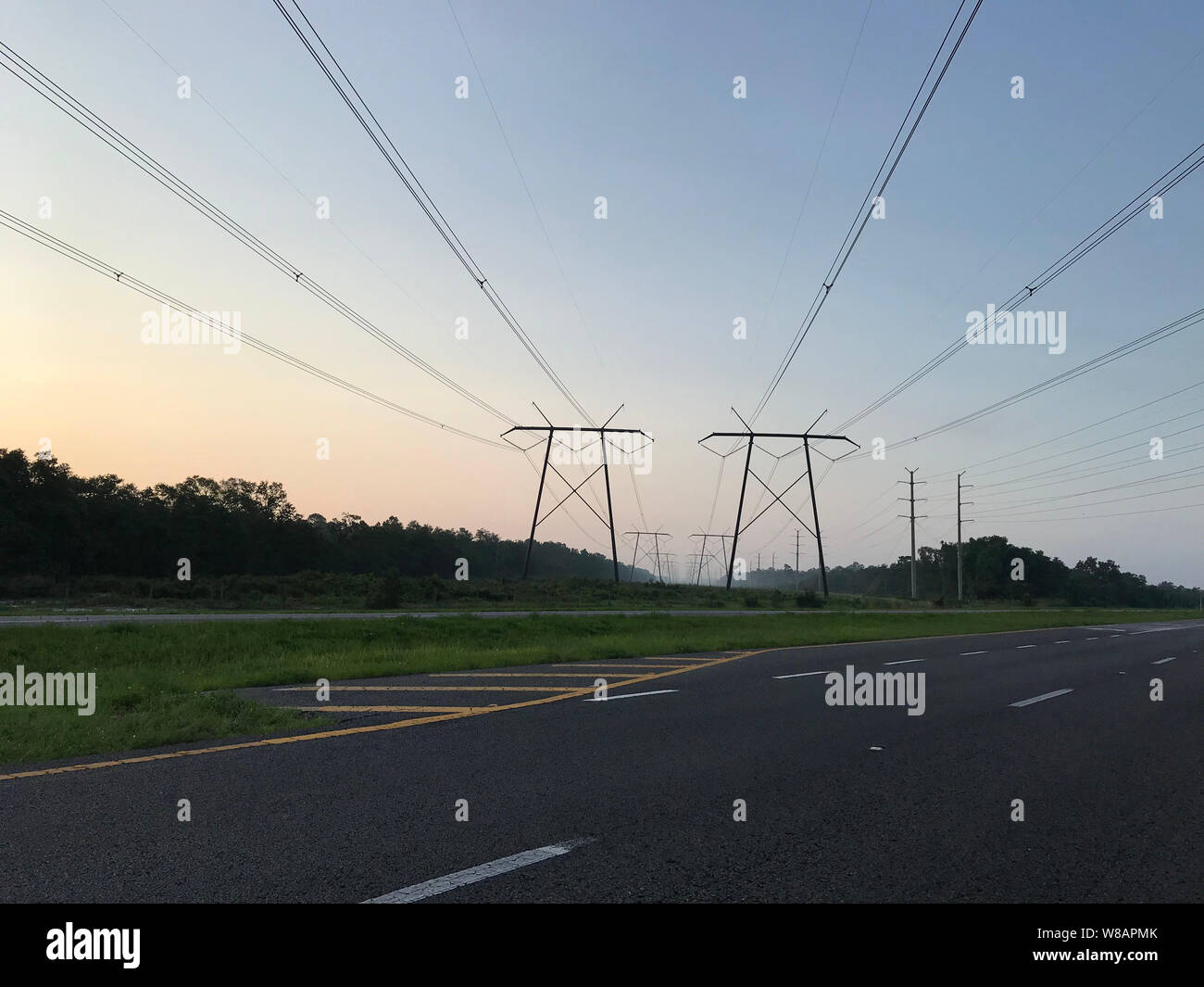 Transmission lines high voltage electrical pole structure. Photo image ...
