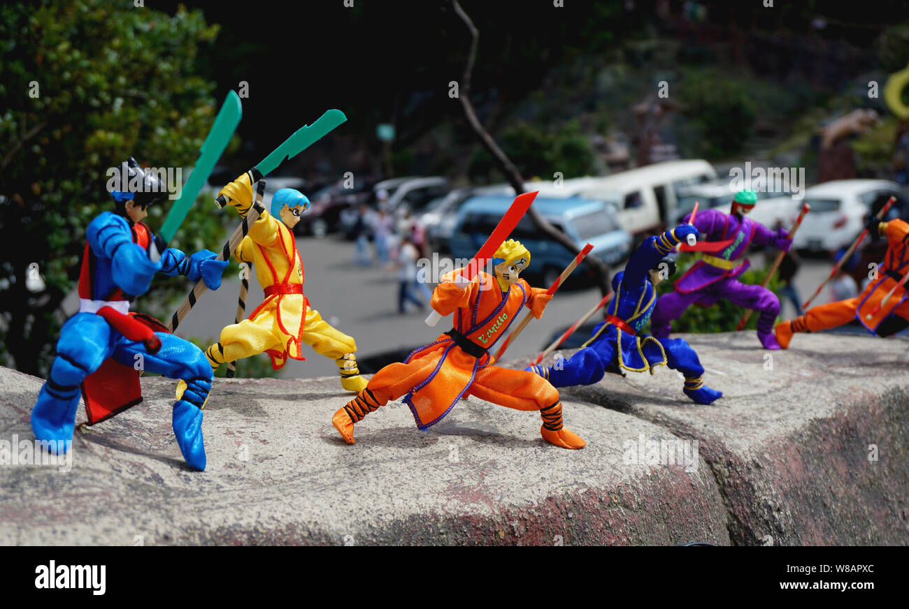 Warrior Toys ready for the fight at the cliff of Lembang volcano ...