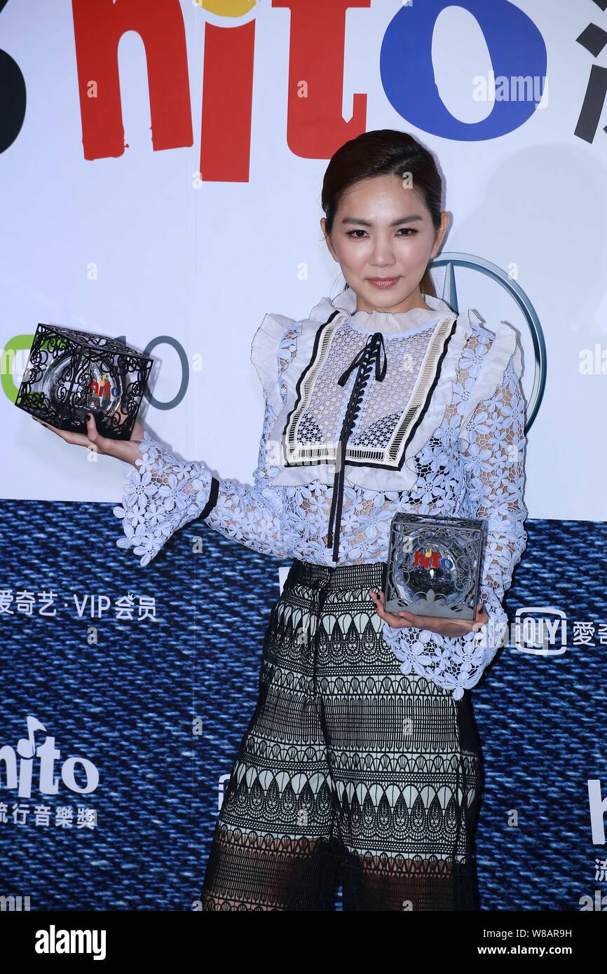 Ella Chen Chia-hwa of Taiwanese girl group S.H.E poses with her ...