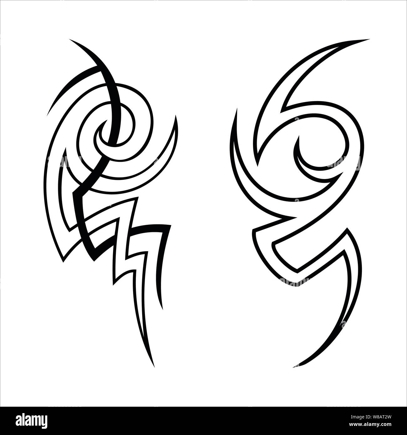 vector tribal tattoo design, eps 10 Stock Vector Image & Art - Alamy
