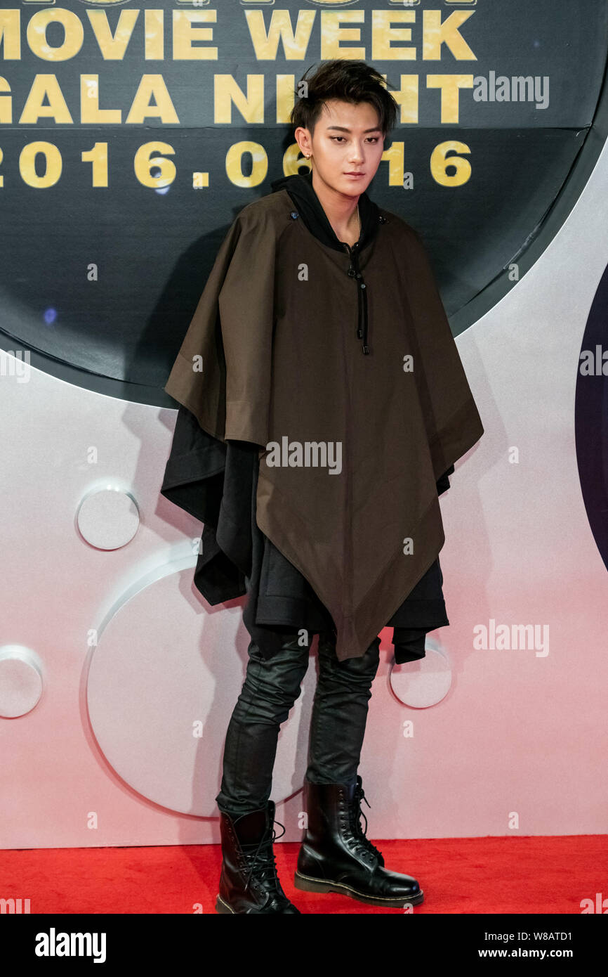 Chinese singer and actor Huang Zitao arrives on the red carpet for the ...