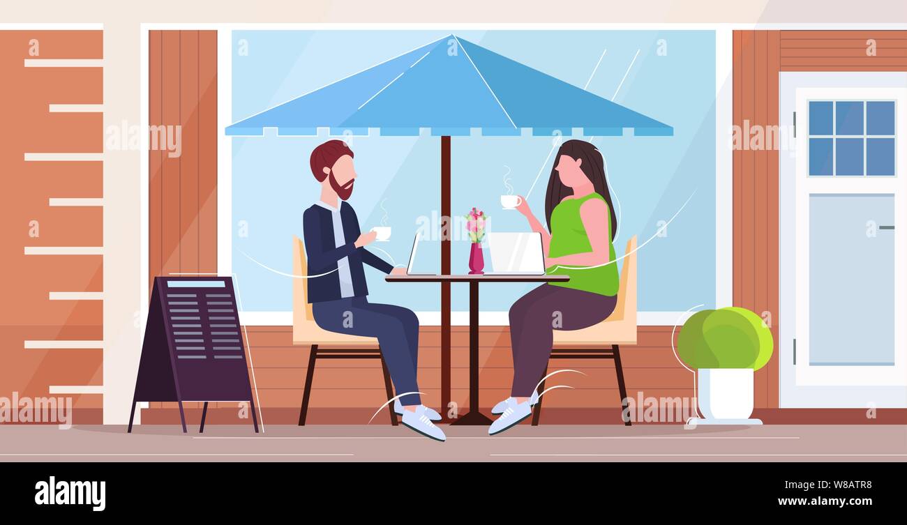 Businesspeople Couple Discussing During Meeting Business People Man