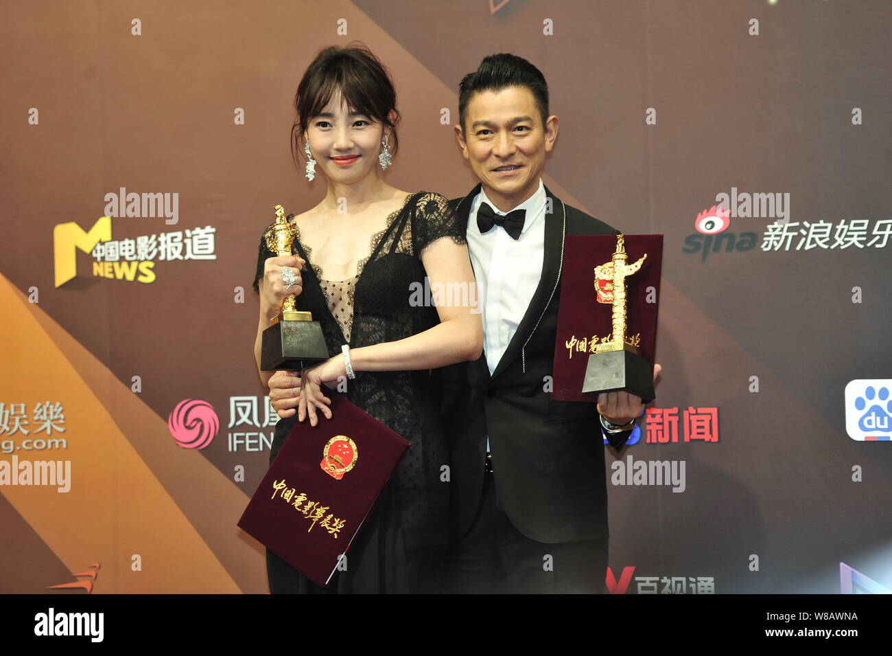 Chinese actress Bai Baihe, left, and Hong Kong singer and actor Andy ...