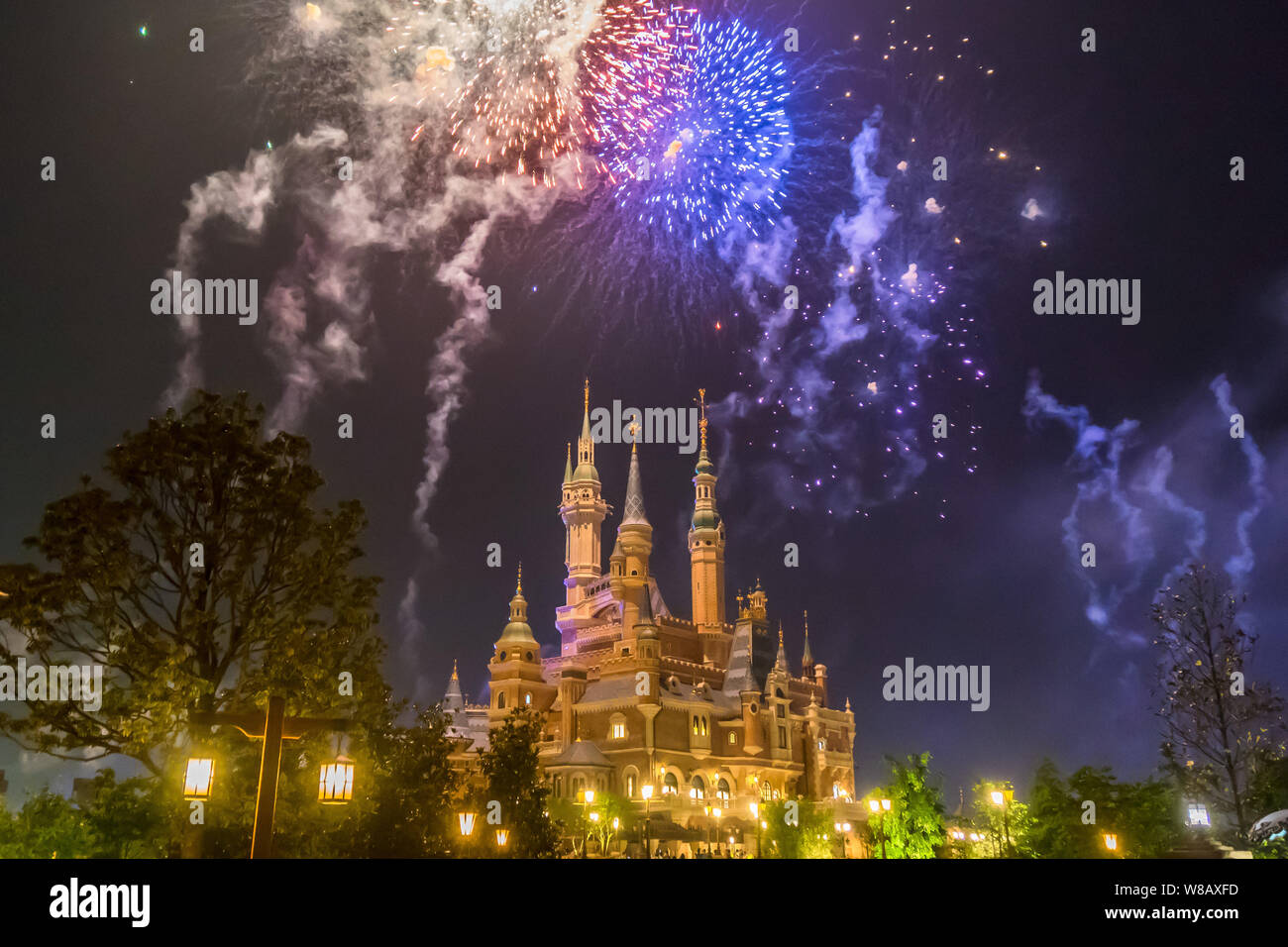 Shanghai disneyland fireworks hi-res stock photography and images - Alamy