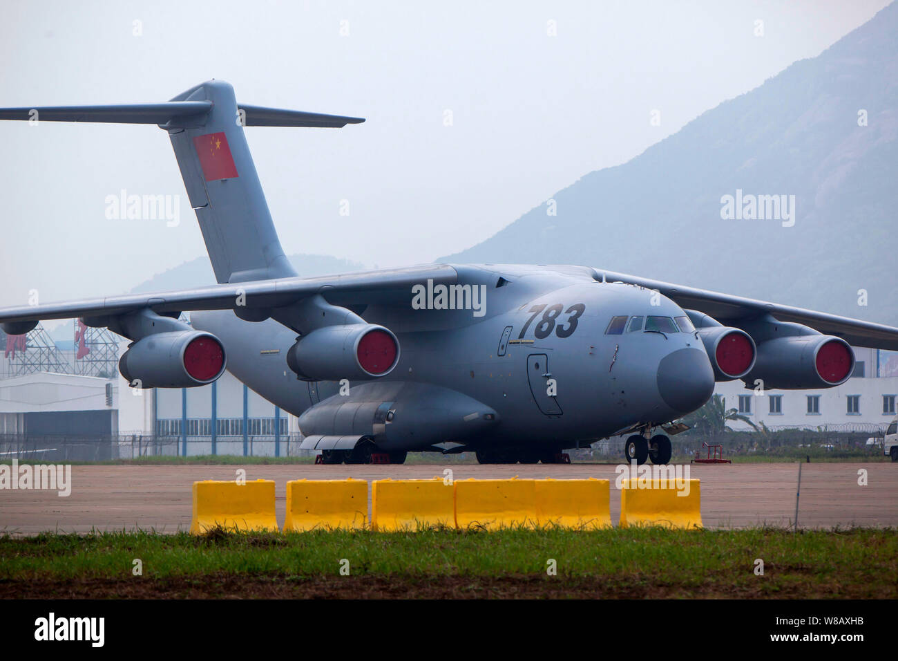--FILE--A Chinese-made Y-20 military transport aircraft is pictured at ...