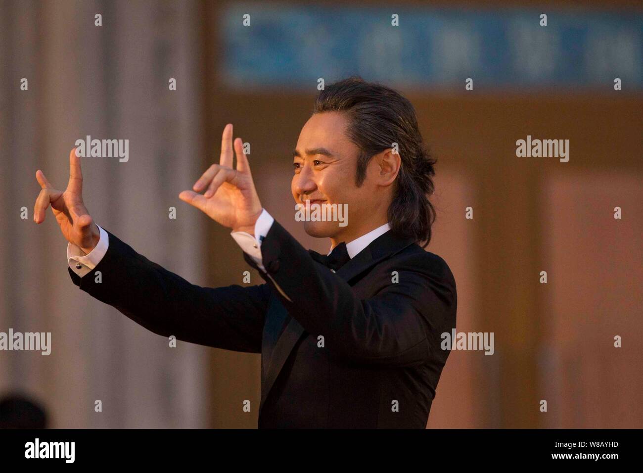 Chinese actor Wu Xiubo arrives on the red carpet for the 52nd Paeksang ...