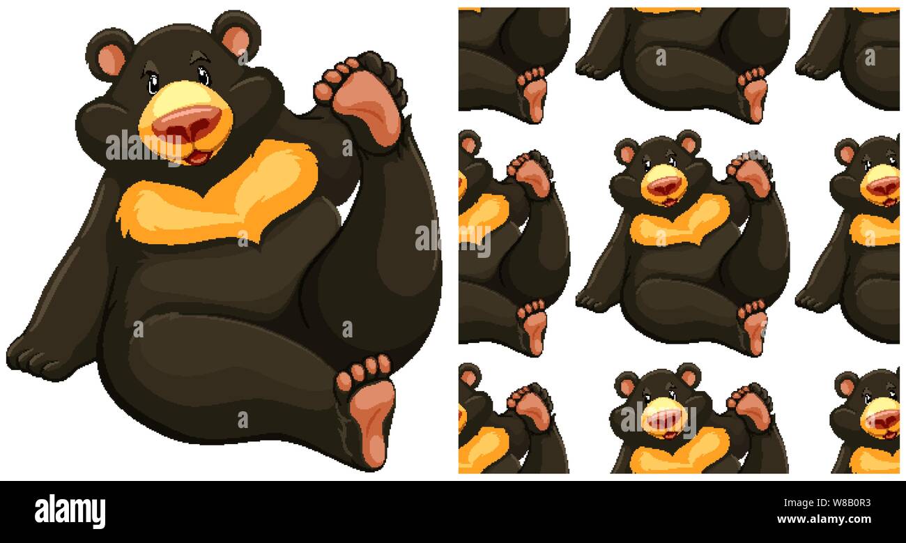 Seamless pattern and single object isolated on white illustration Stock ...