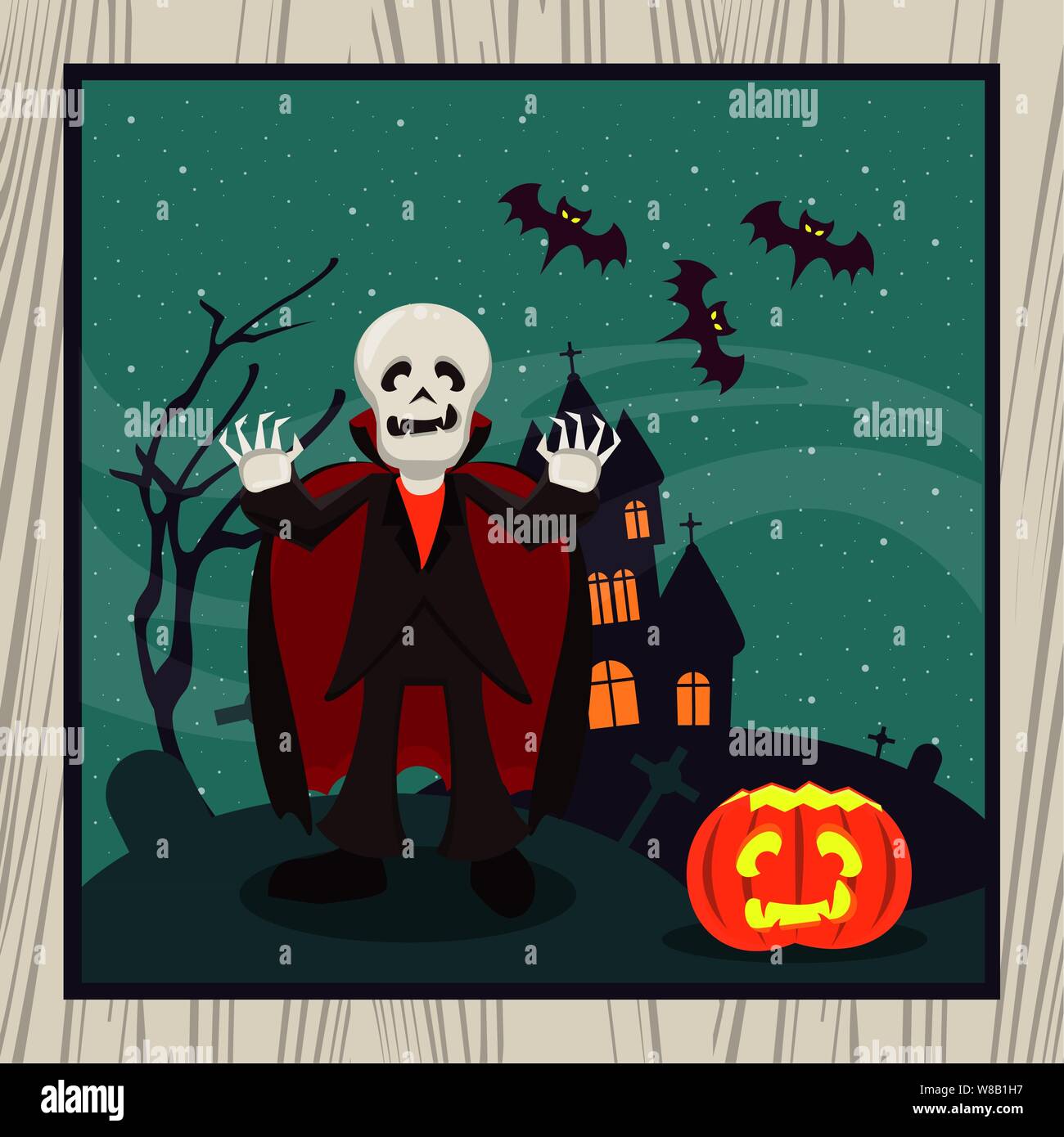 Halloween funny and scary cartoons Stock Vector Image & Art - Alamy