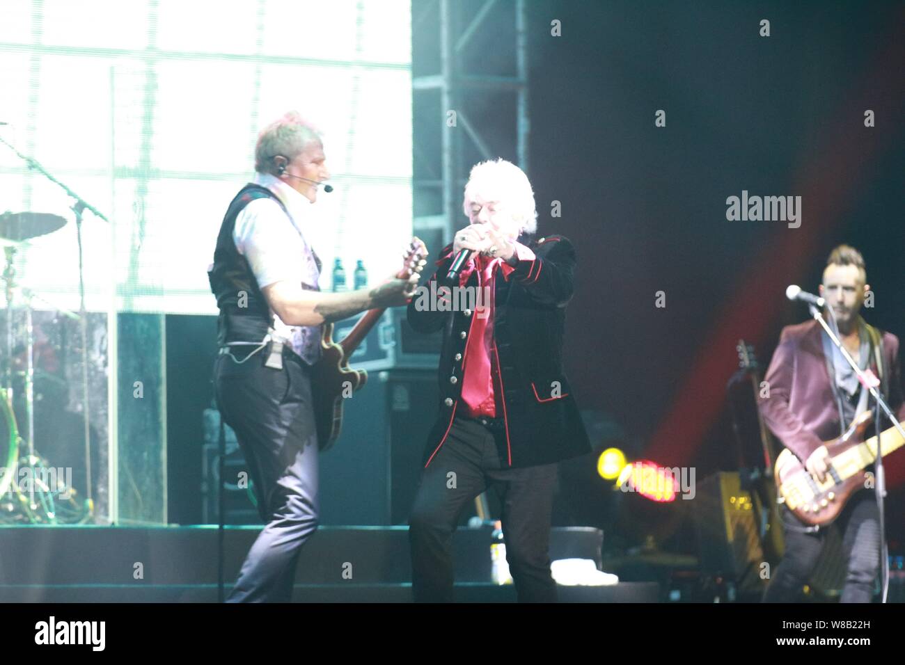 Australian rock band Air Supply performs at a concert during its world ...