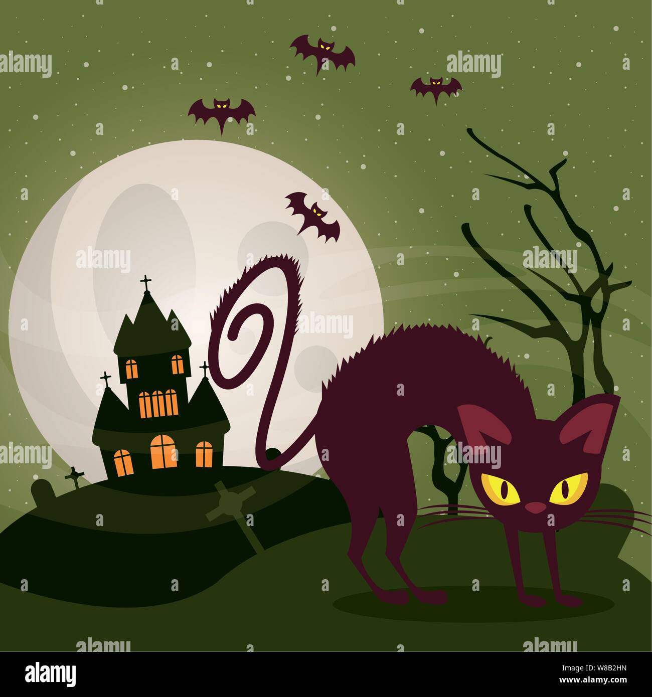 Halloween funny and scary cartoons Stock Vector Image & Art - Alamy