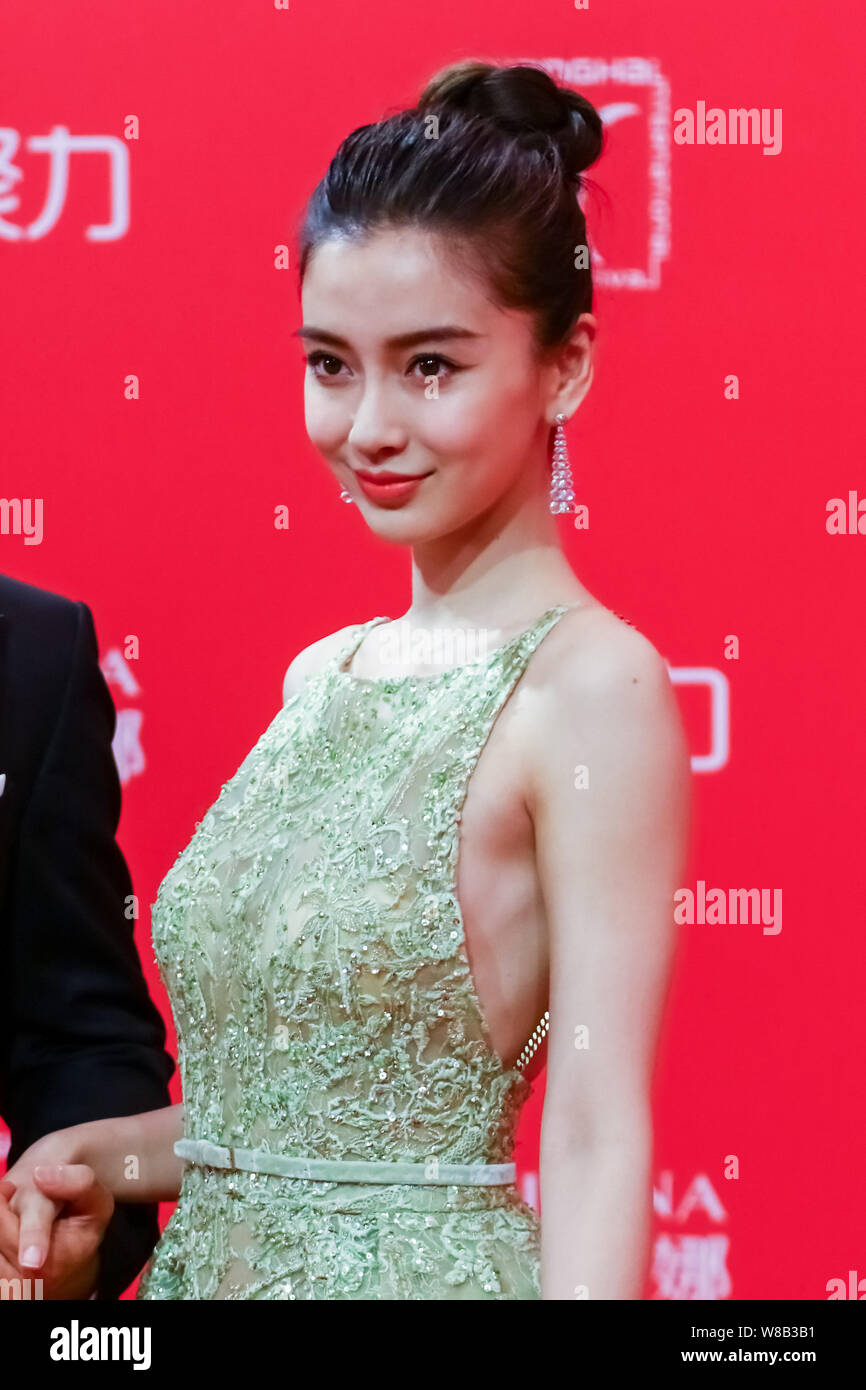 Hong Kong model and actress Angelababy arrives on the red carpet for the opening ceremony of the ...