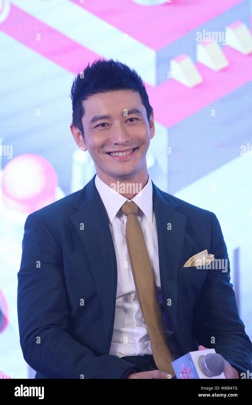 Chinese singer and actor Huang Xiaoming attends the launch event for ...