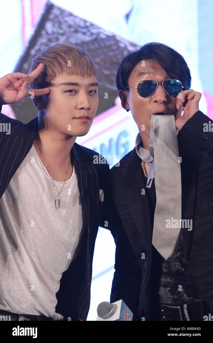 Singer and actor Lee Seung-hyun, left, better known by his stage name ...