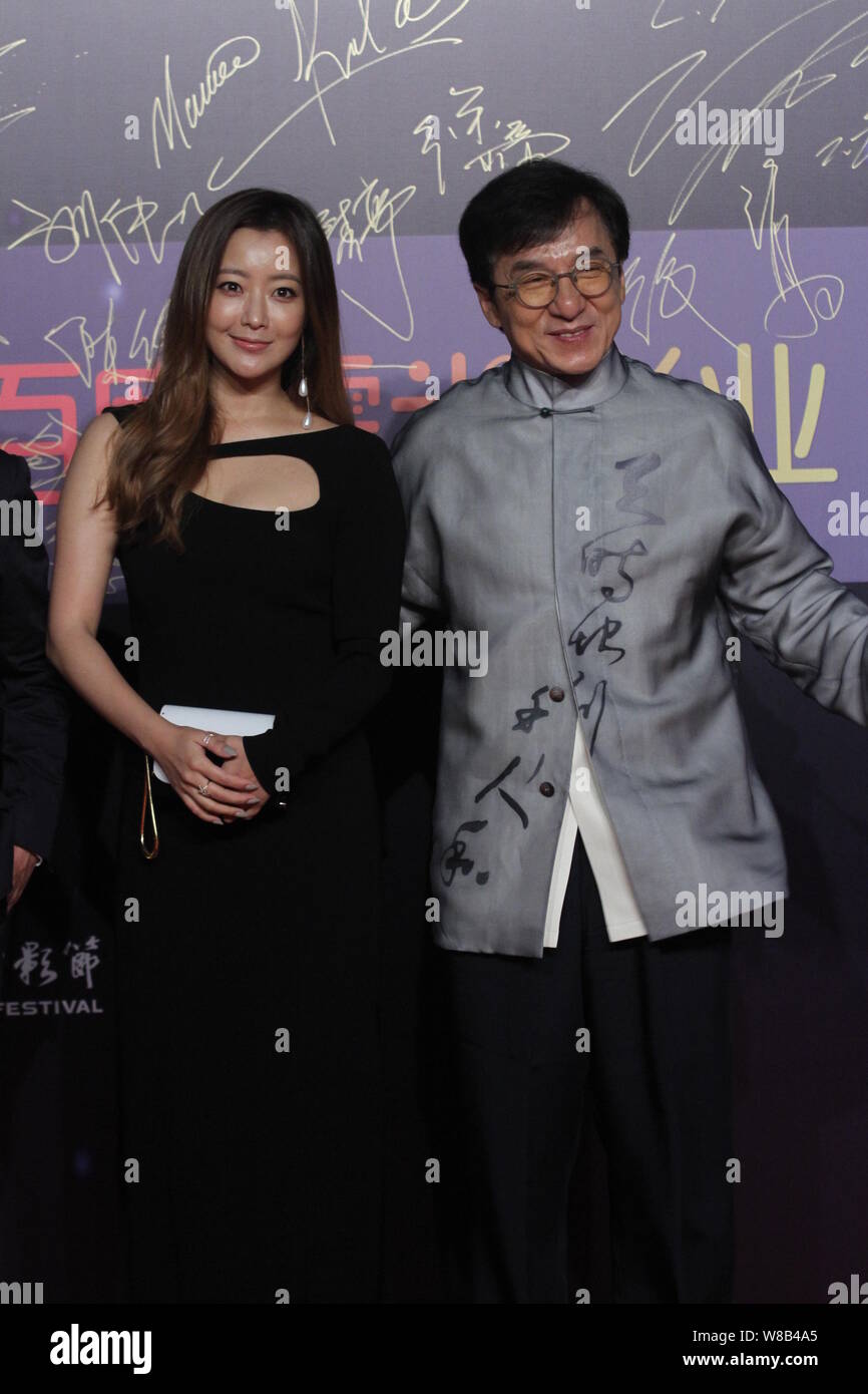 South Korean actress Kim Hee-sun (Kim Hee-seon), left, and Hong Kong ...